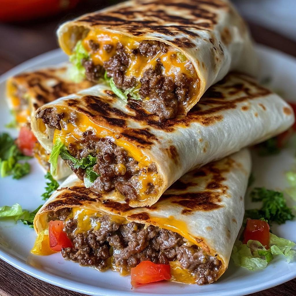 Cheeseburger Crunch Wrap Recipe: Burger Night Dinner (digital Download ...