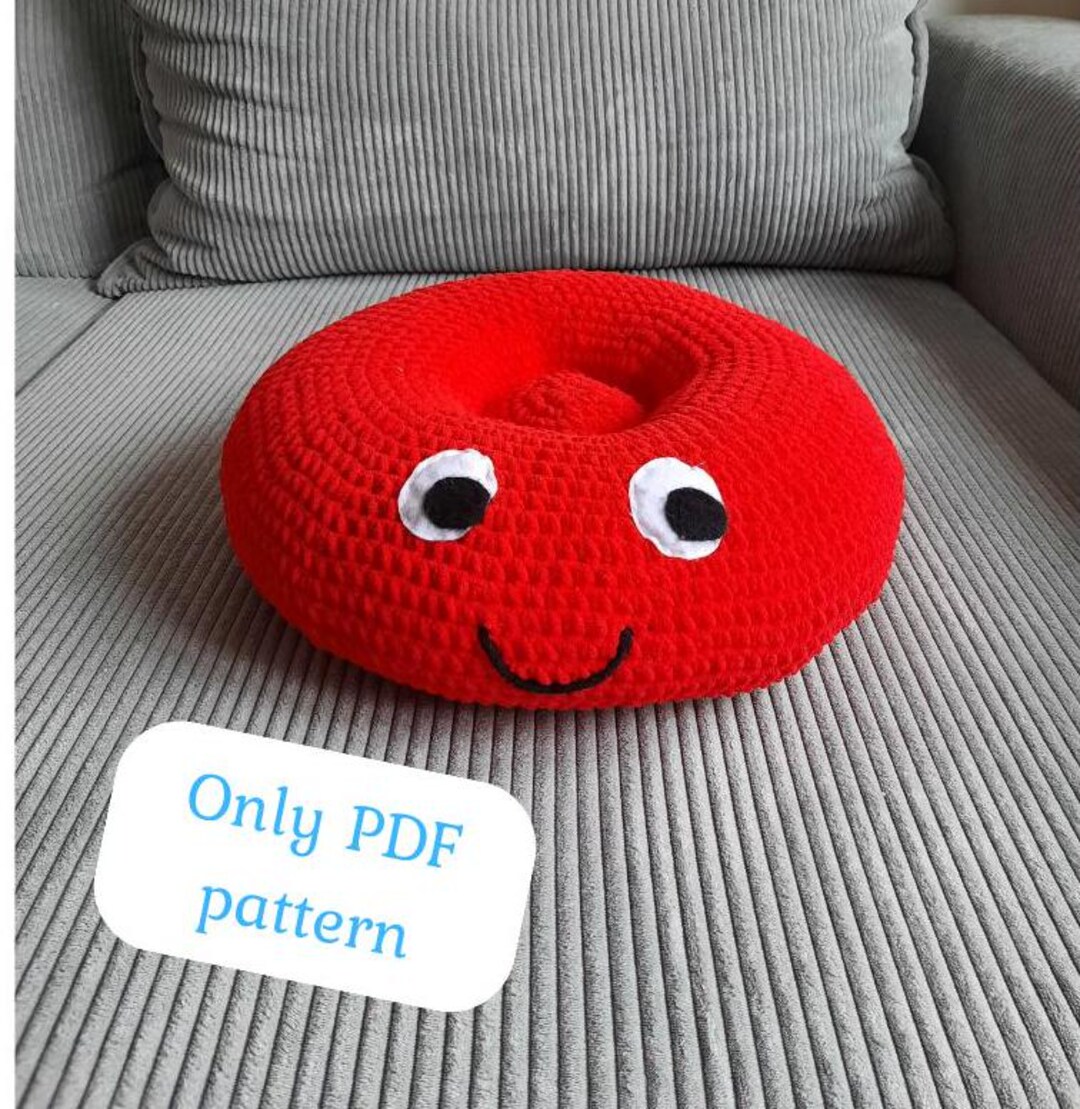 Red Blood Cell Shaped Pillow / Cushion Crochet Pattern Amigurumi - Etsy