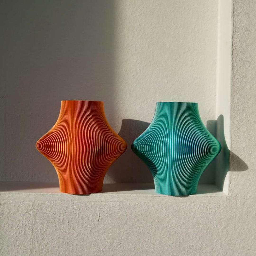 Vase FLORE - 3D Printed Modern Vase With Inner Vase - Etsy