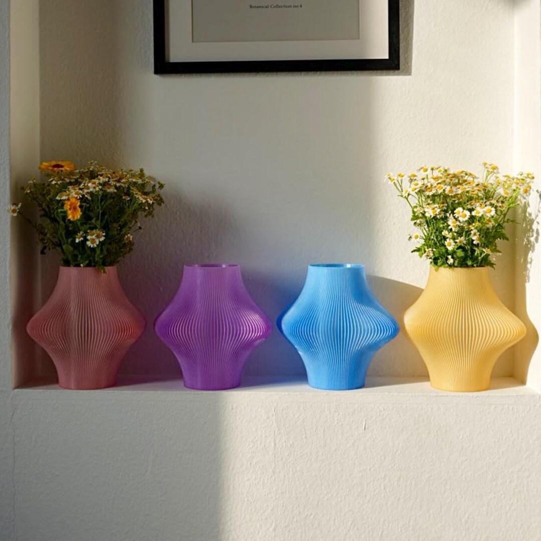 Vase FLORE - 3D Printed Modern Vase With Inner Vase - Etsy