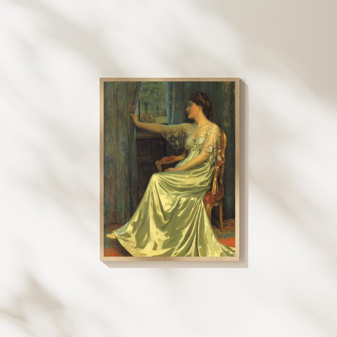 Beautiful Woman Wall Art, Woman Looking Out of Window, Wistful Woman ...