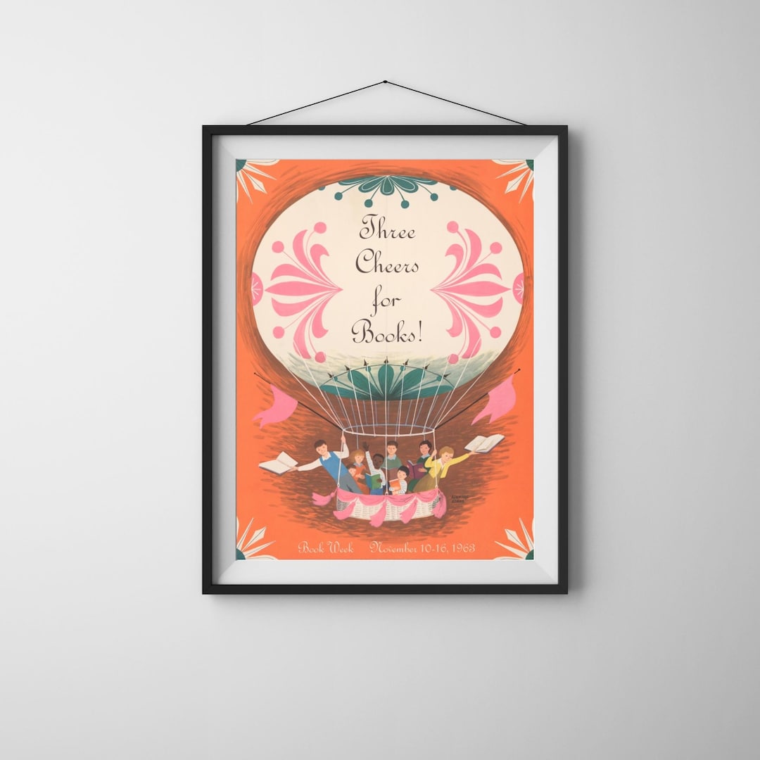 Vintage Book Week Poster, Library Wall Art, Classroom Decor, November ...