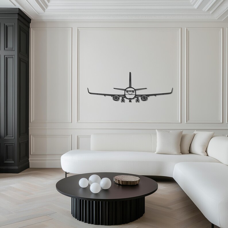 Airplane Metal Wall Art, Airplane Wall Art Decor, Plane Silhouette Wall ...