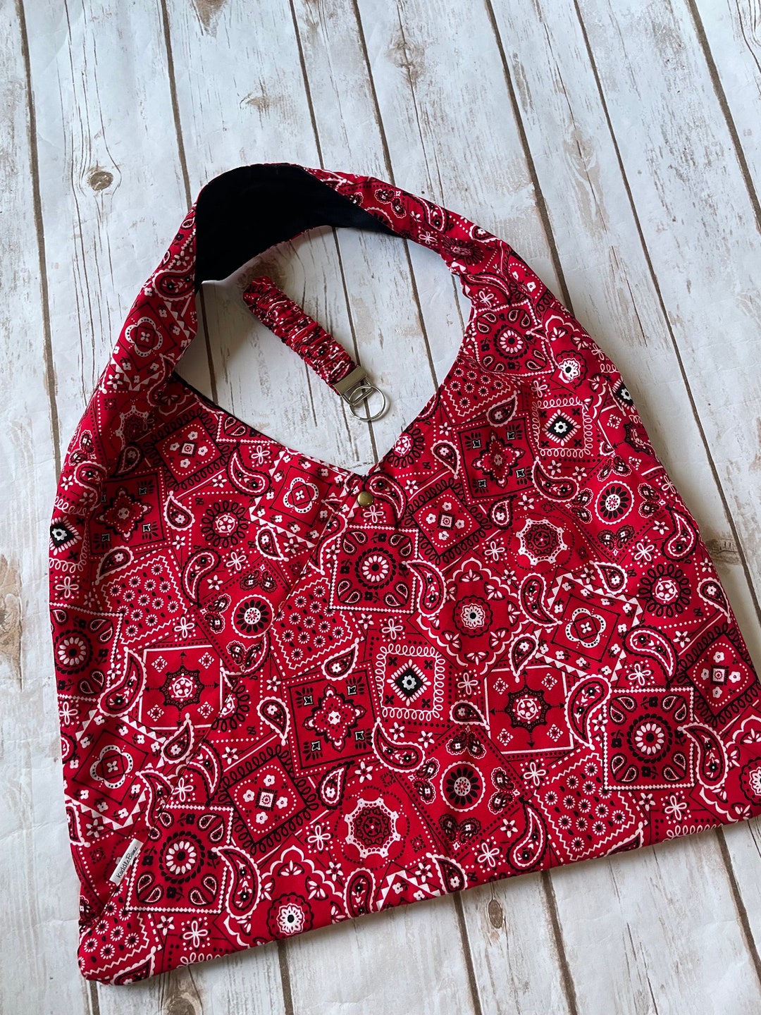 Red Bandana Origami Purse Combo With Elastic Key Fob Unique - Etsy