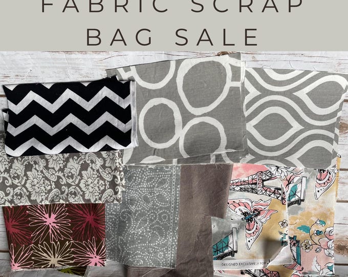 One Pound Fabric Scrap Bag of Canvas, Medium Sized Fabric Remnants - Etsy