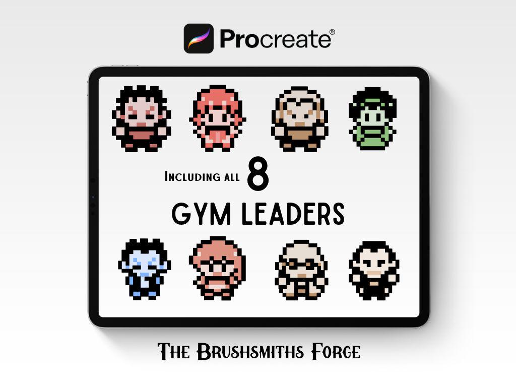 Generation One Sprite Bundle Stamp Brushes Game Boy Pixel Brushes - Etsy