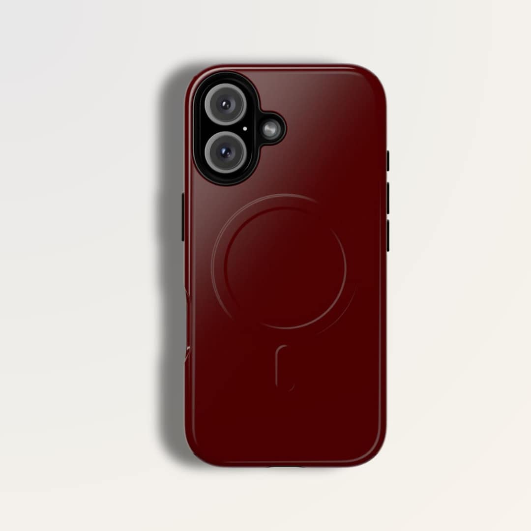 BURGUNDY MAROON Magsafe® Case | for iPhone 16, 15, 14 Pro Max Case,one ...