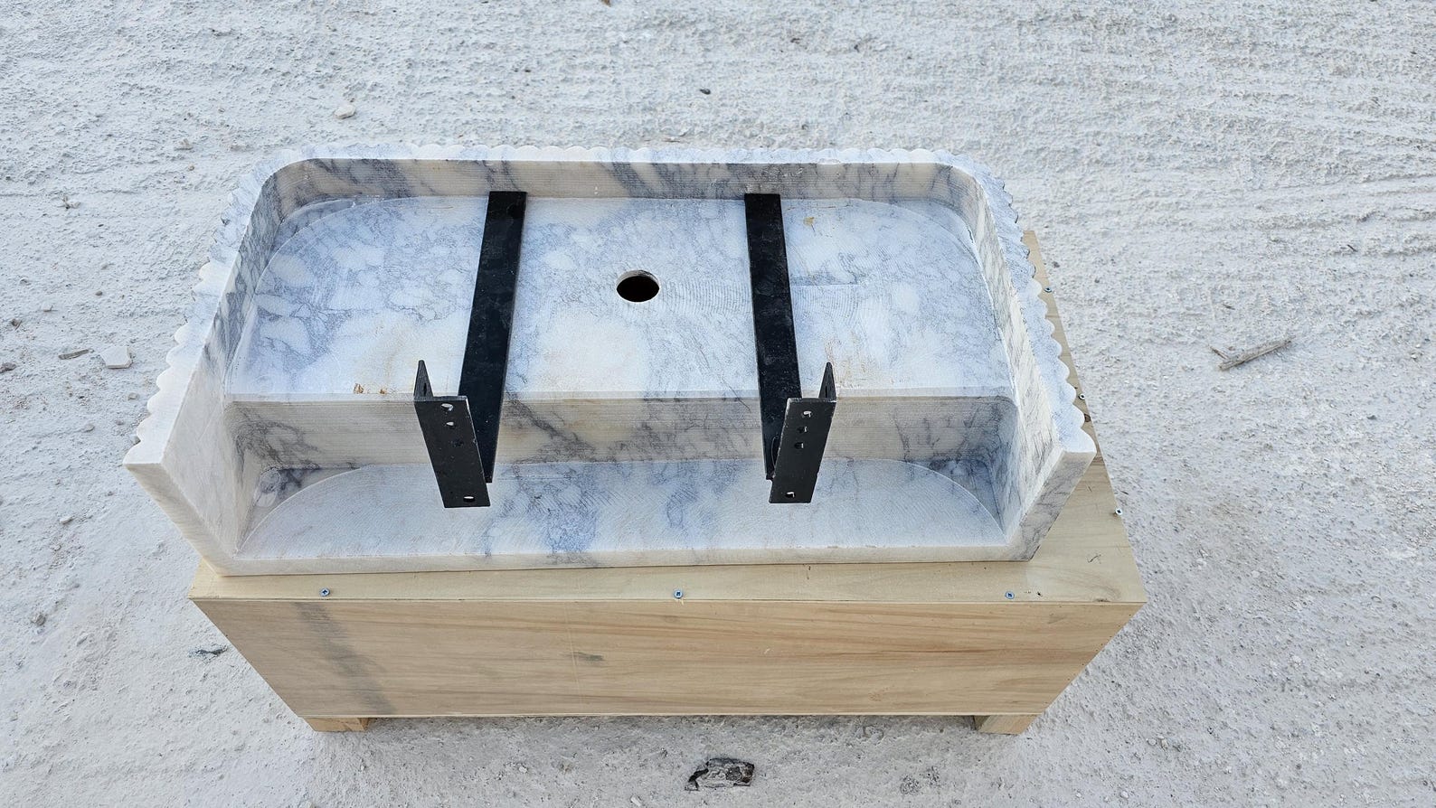 Steel Brackets for Marble Sinks: Floating Vanity Support - Etsy