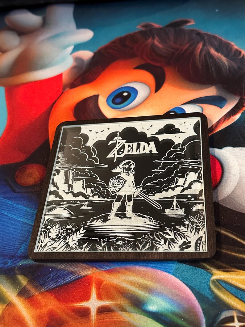 Legend of Zelda Mirror Engraving | Laser Etched Link Plaque | Handmade ...