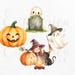 Cute Halloween Clipart, Watercolor Png, Halloween Png, Halloween Png ...