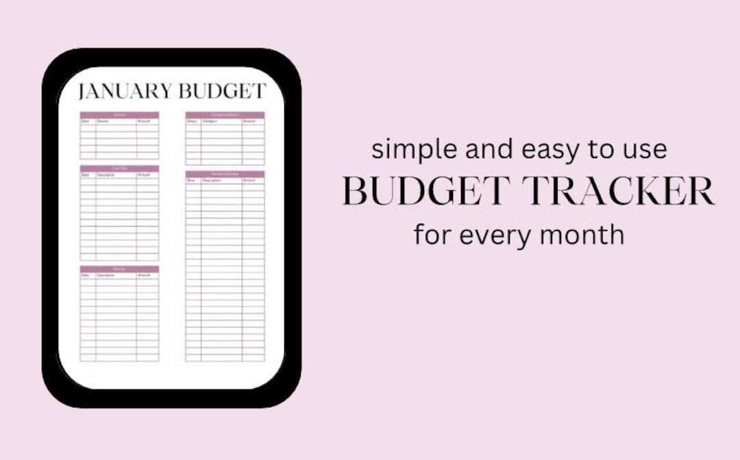 Monthly Budget Tracker - Etsy