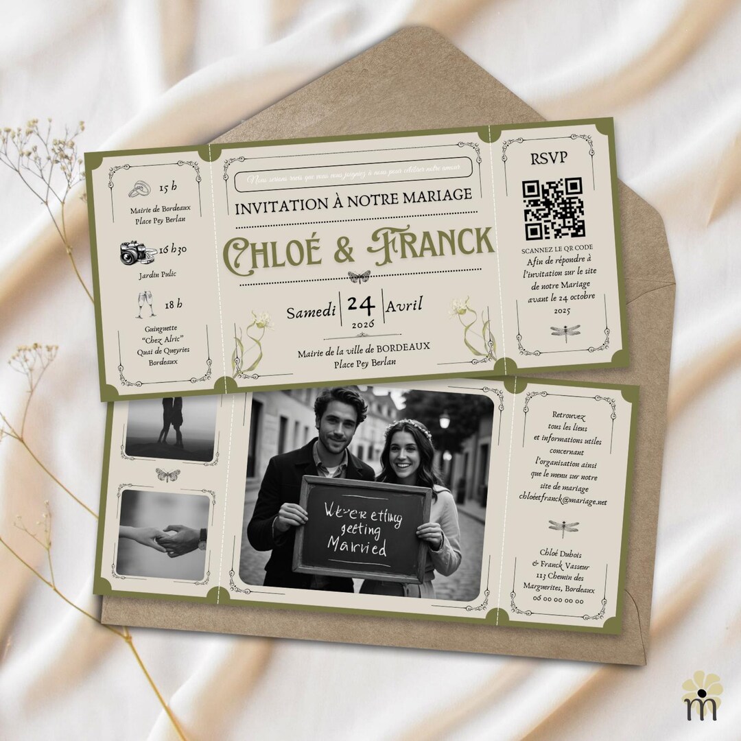 Editable and Printable Train Ticket Wedding Invitation Template ...