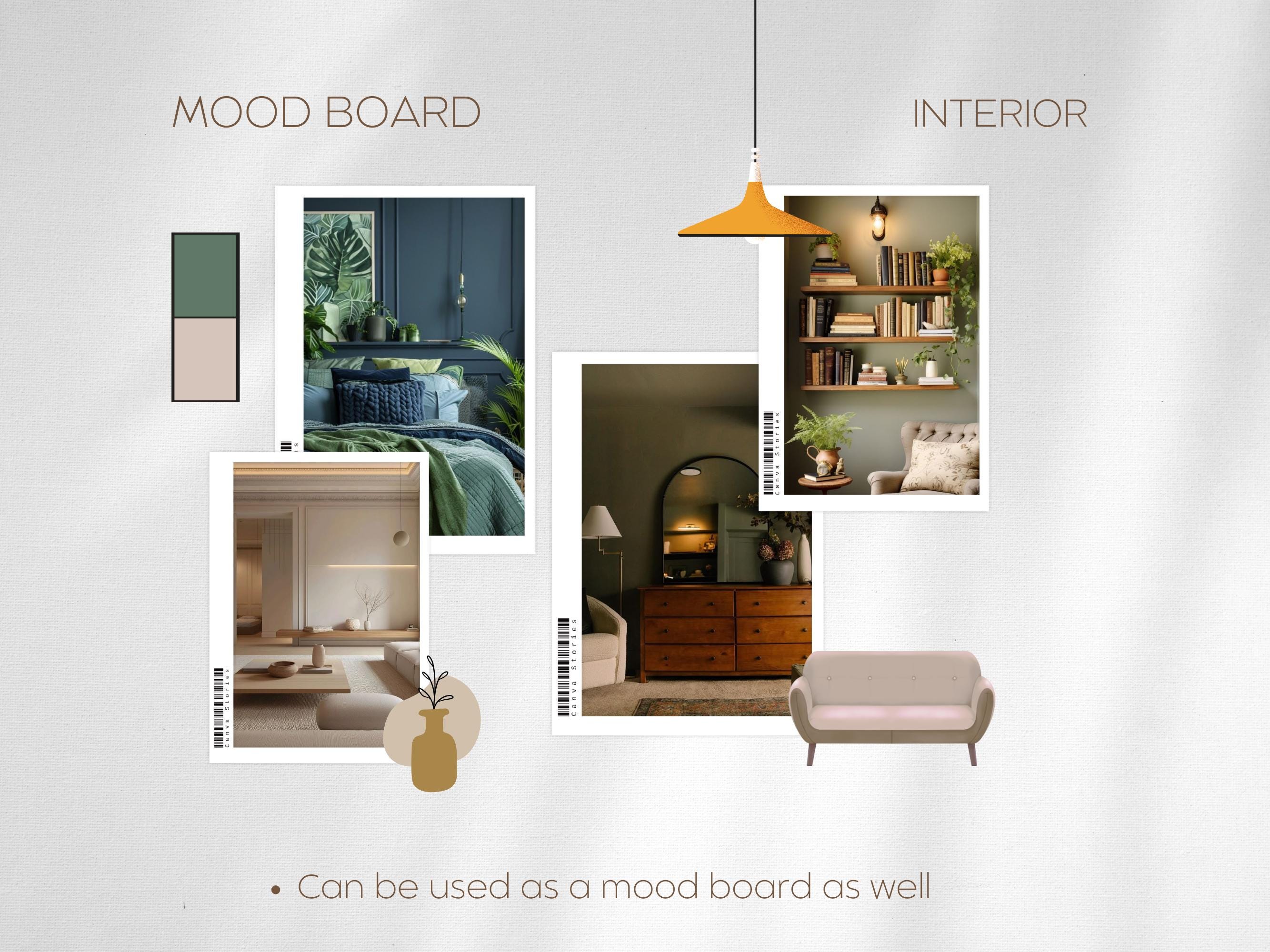 Vision Board Kit, Interior Design Visuals, Mood Board Interior ...