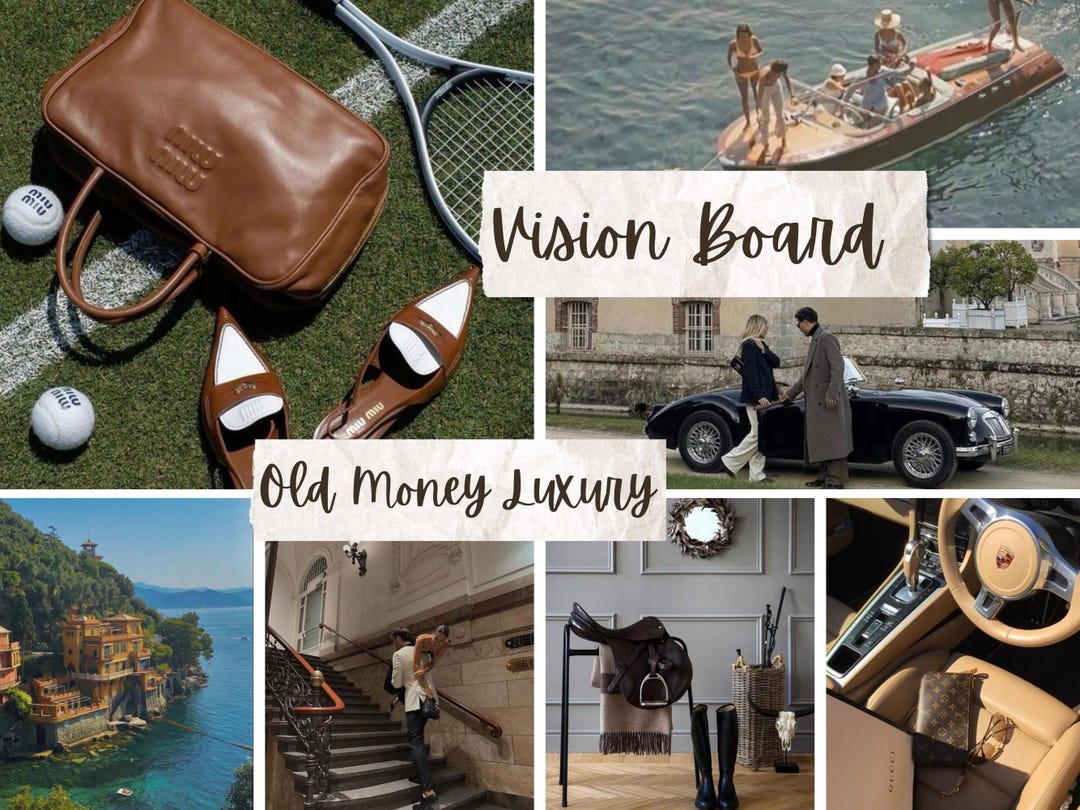 Old Money Luxury Vision Board Kit: Printable Design Assets (digital ...