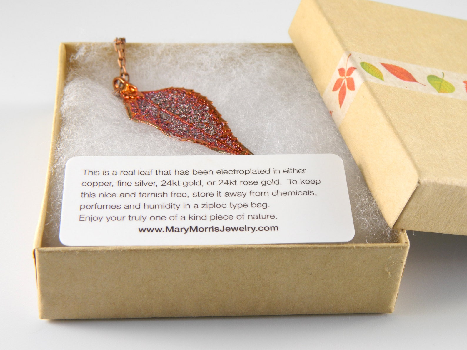 Laurel Leaf Necklace Electroplated Leaves Copper Leaf - Etsy