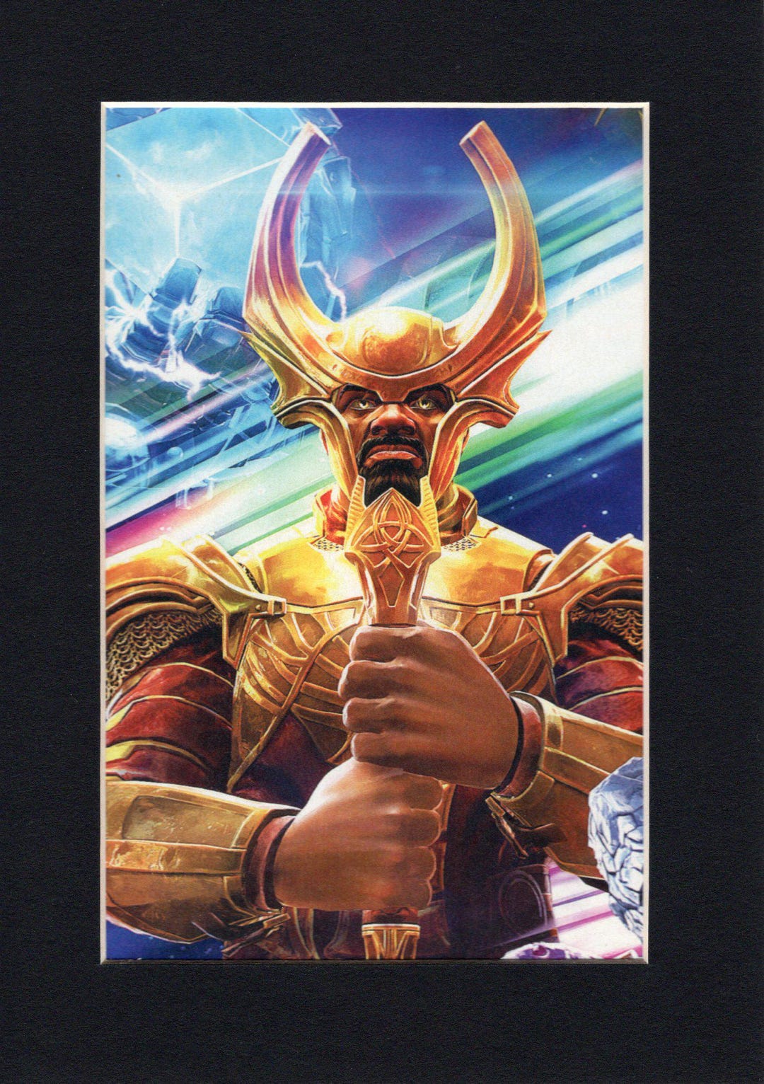 Upcycled 'heimdall' Comic Book Page - Matted 5x7 Art - Etsy