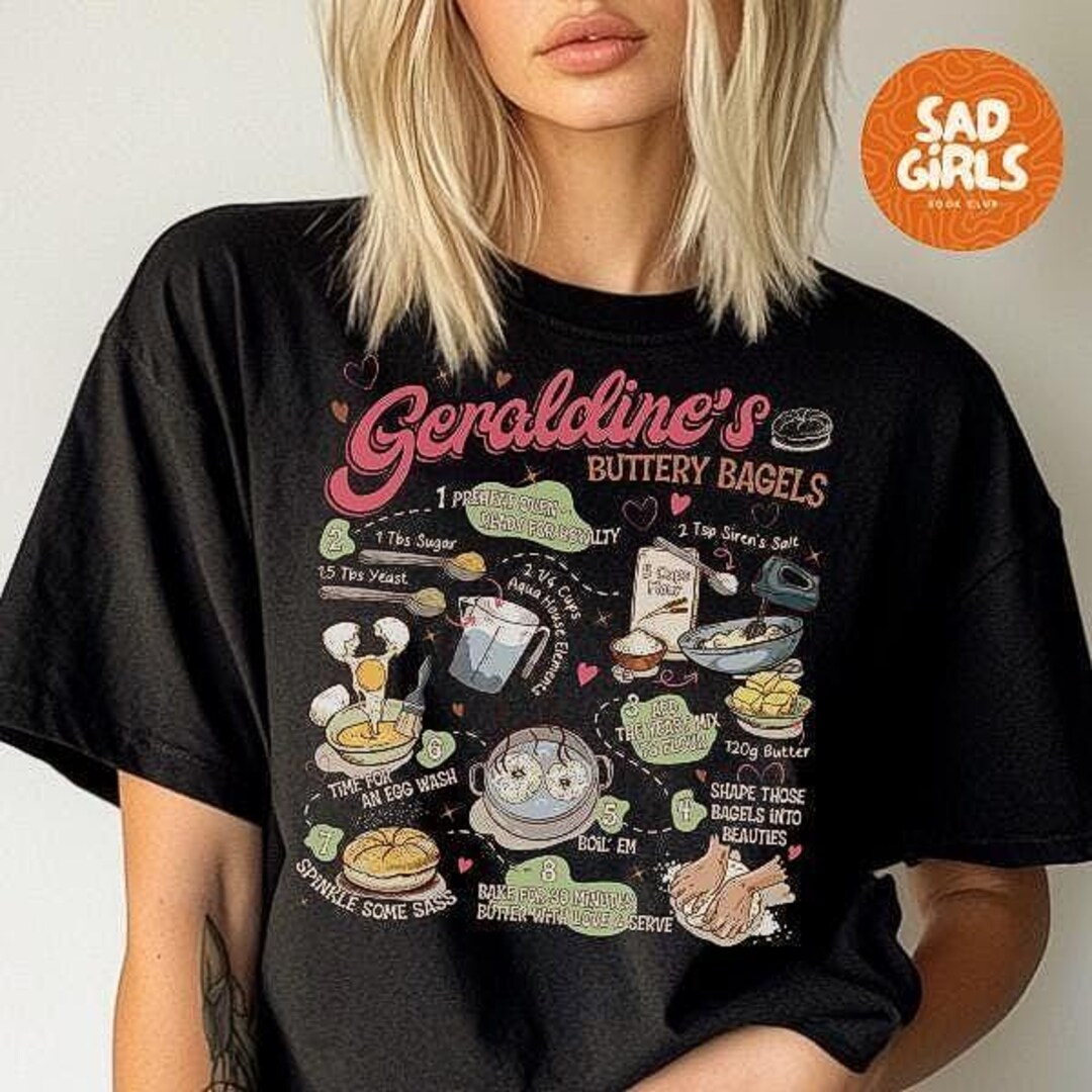 Geraldine's Buttery Bagels Recipe Zodiac Academy T-shirt | ZA Merch ...