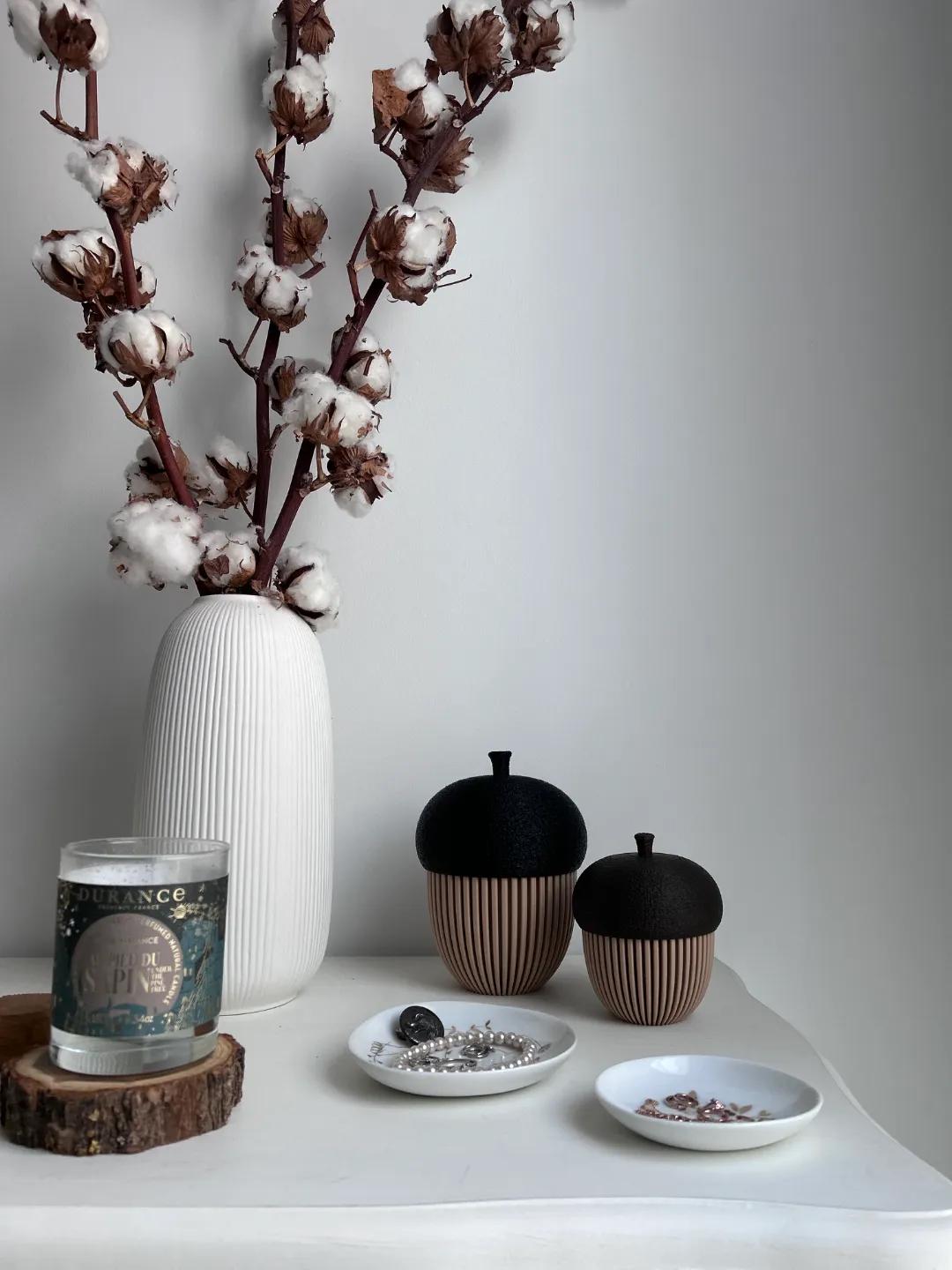 Modern Acorn Container "oaken" – A Minimalist 3D Printed Container for ...