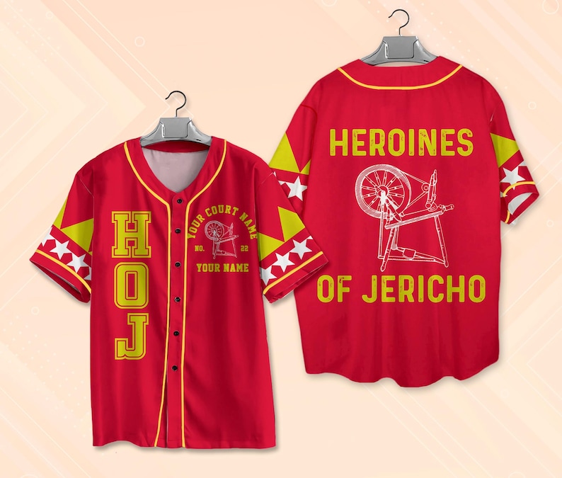 Custom Name Court Heroines of Jericho HOJ OES Baseball Jersey, OES ...