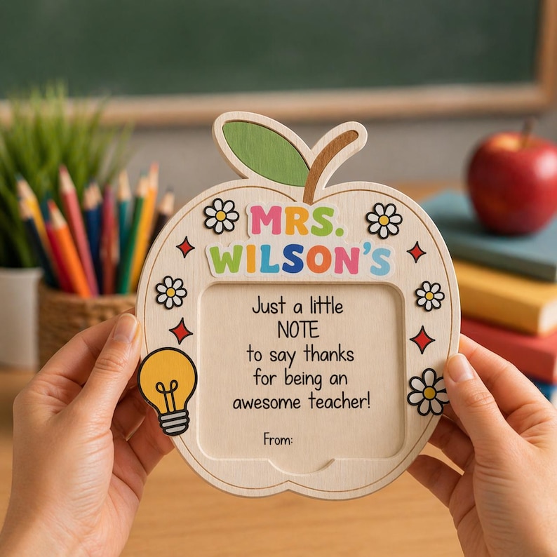 Personalized Teacher Appreciation Holder, Teacher Gift Teacher Sticky ...