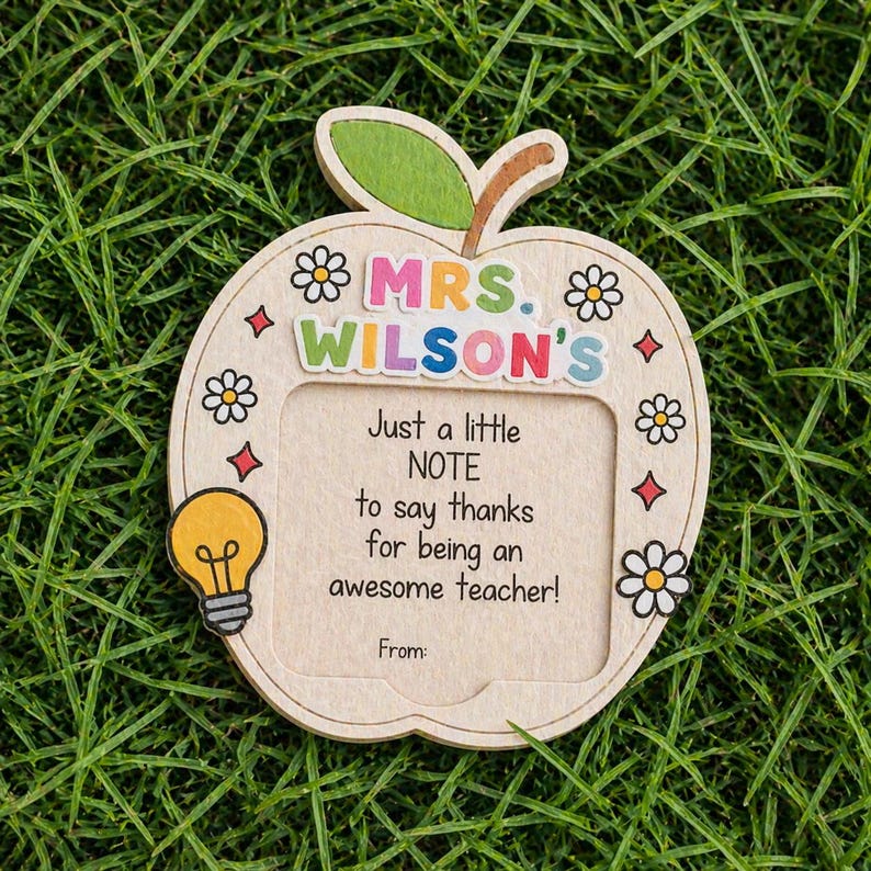 Personalized Teacher Appreciation Holder, Teacher Gift Teacher Sticky ...