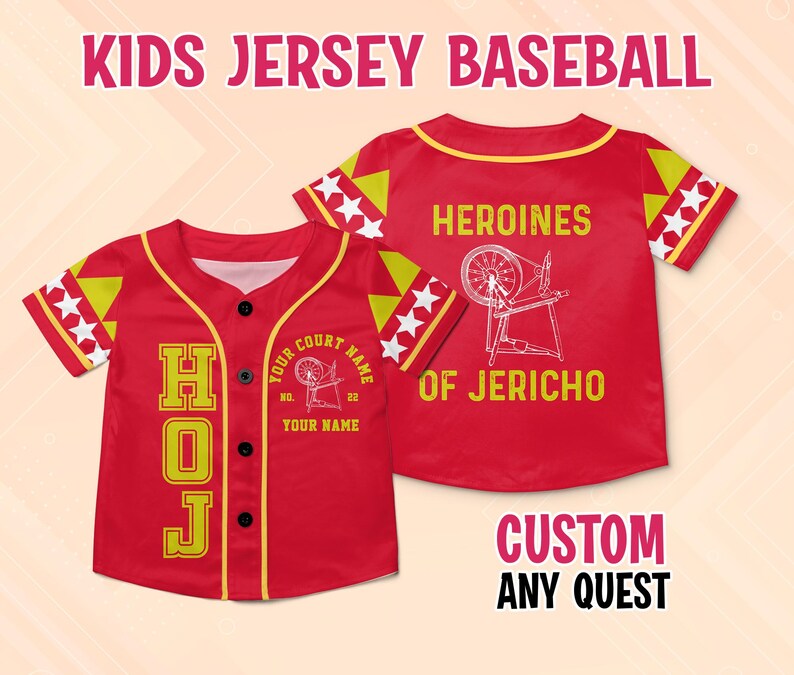 Custom Name Court Heroines of Jericho HOJ OES Baseball Jersey, OES ...