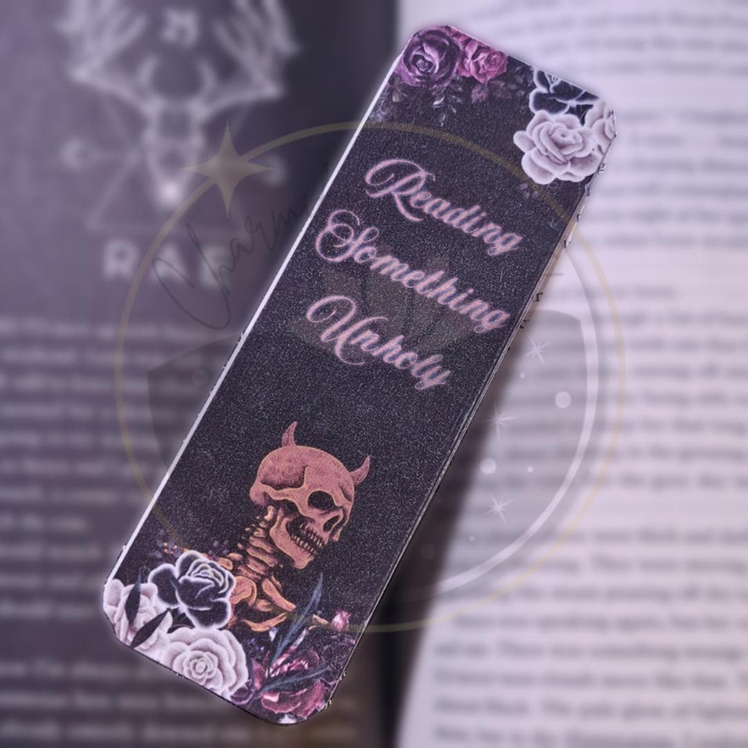 Reading Something Unholy Laminated Bookmark - Etsy