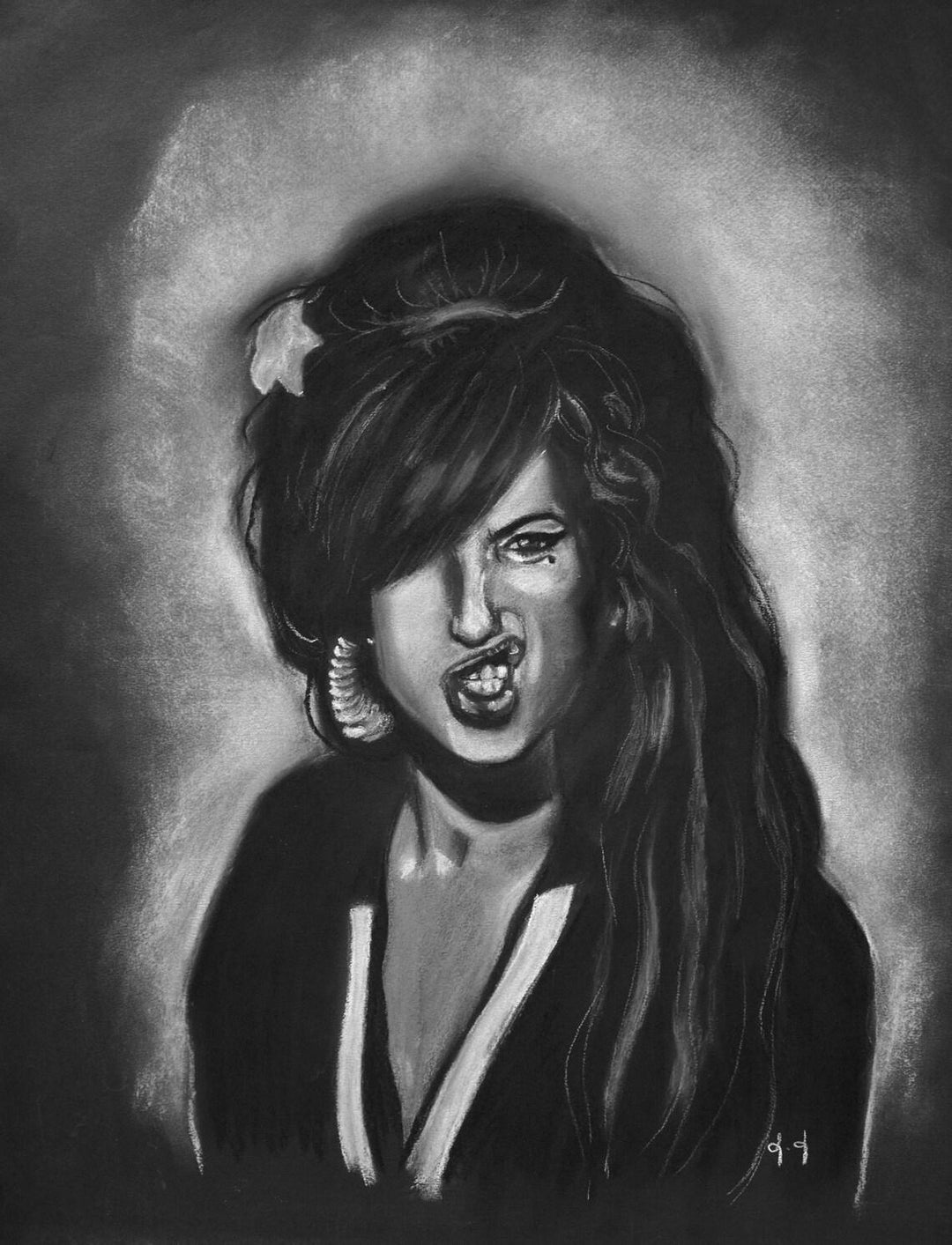 Original Portrait in Soft Pastels of Amy Winehouse, Wall Decoration ...