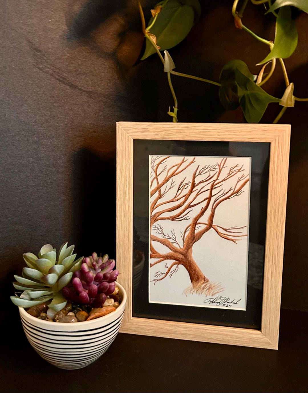 Winter Tree – Fine Art Print of Original Colored Pencil Drawing by ...