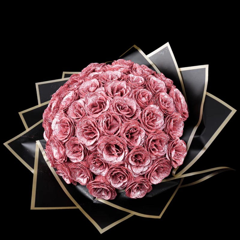 Glitter Roses Bouquet - Etsy UK