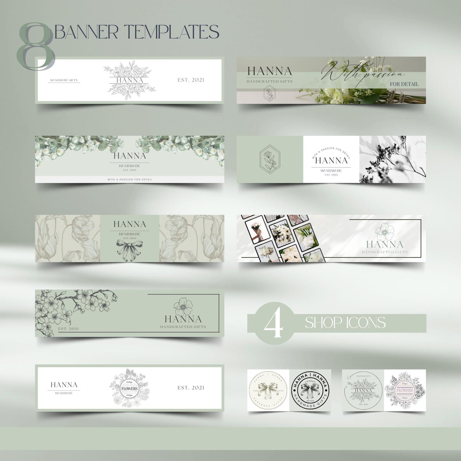 Etsy Shop Banner Kit Template Bundle Canva Etsy Shop Kit Editable Etsy ...