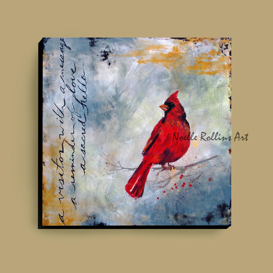 Red Cardinal Remembrance Wall Art After Dad Passed Cardinal - Etsy
