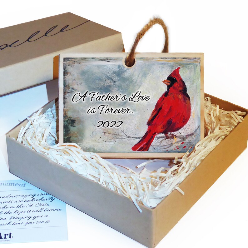 Memorial Father Ornament With Cardinal Dad Remembrance Gift - Etsy