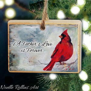 Memorial Father Ornament With Cardinal Dad Remembrance Gift - Etsy