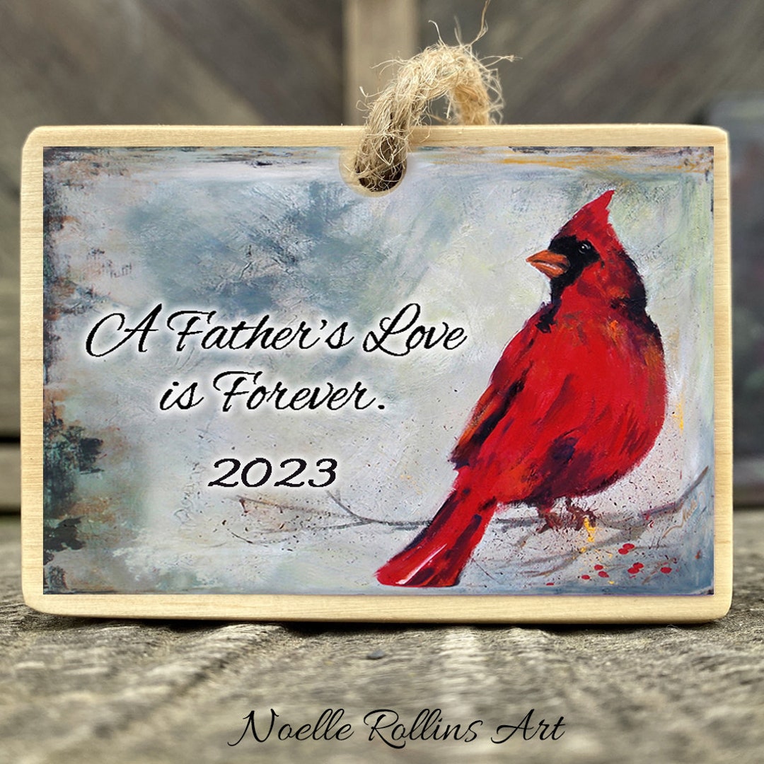 Memorial Father Ornament With Cardinal Dad Remembrance Gift - Etsy