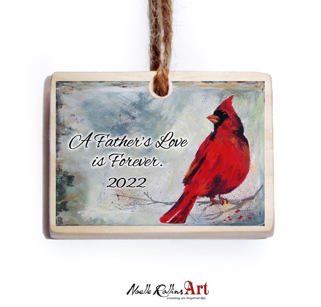 Memorial Father Ornament With Cardinal Dad Remembrance Gift - Etsy