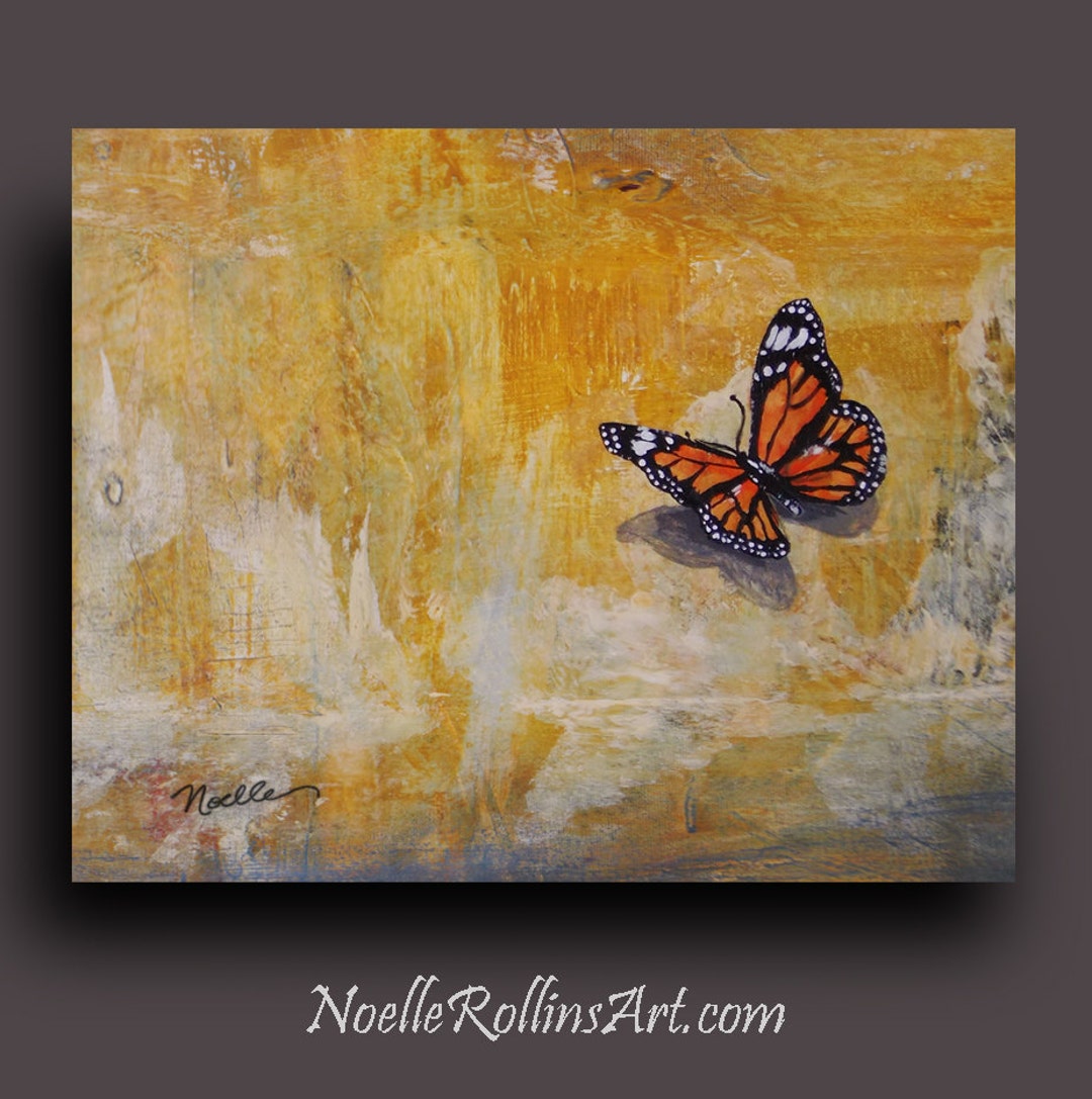 Butterfly Canvas Print Wall Art - Choice of 7 Designs Monarch or Blue ...