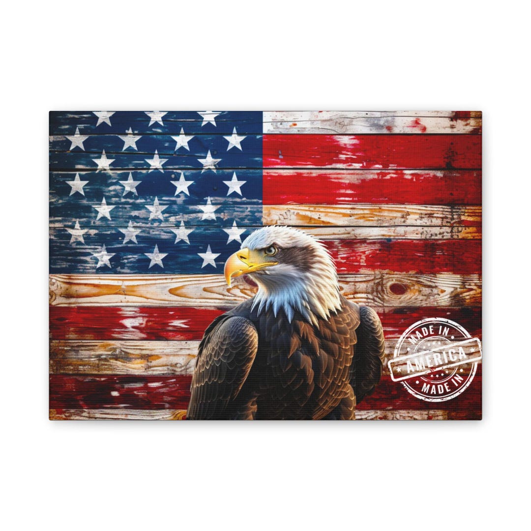 Rustic Wood-effect Patriotic Patriot Art: Unique Home Decor for a Touch ...