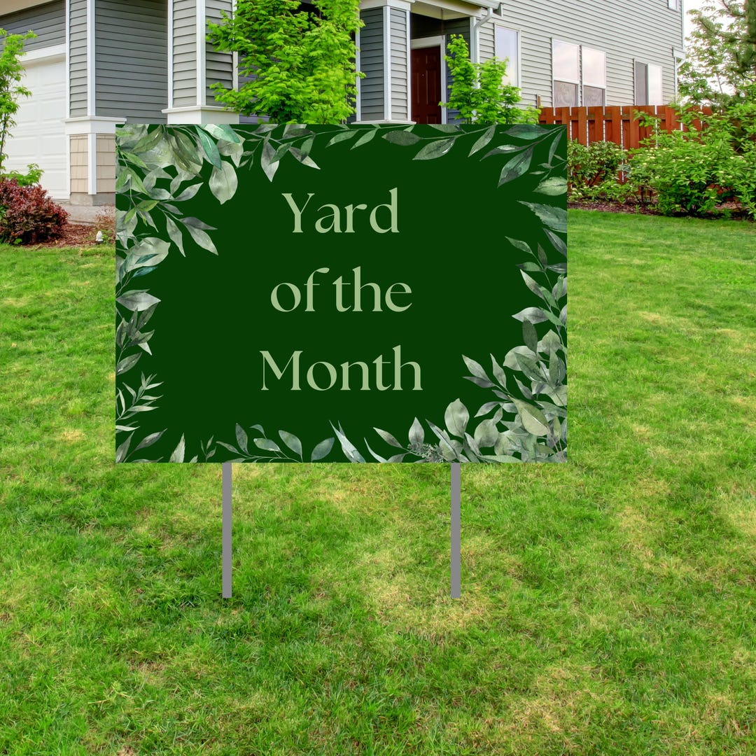 Yard of the Month Best Yard Sign Award Winner Cute Garden Sign Cute ...