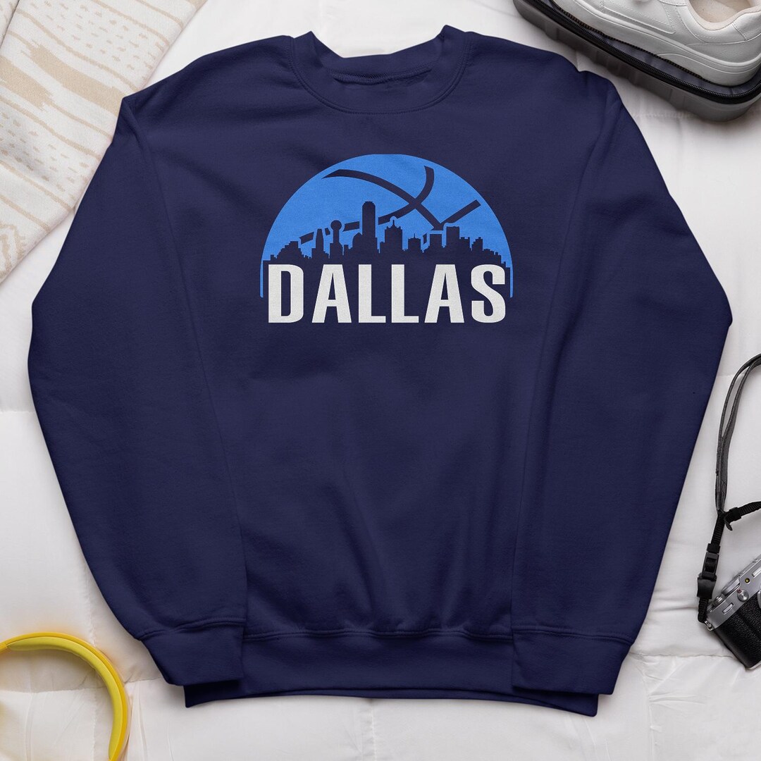 Dallas Cityscape Skyline, Basketball Fans Inspired Design, Dallas Fans ...