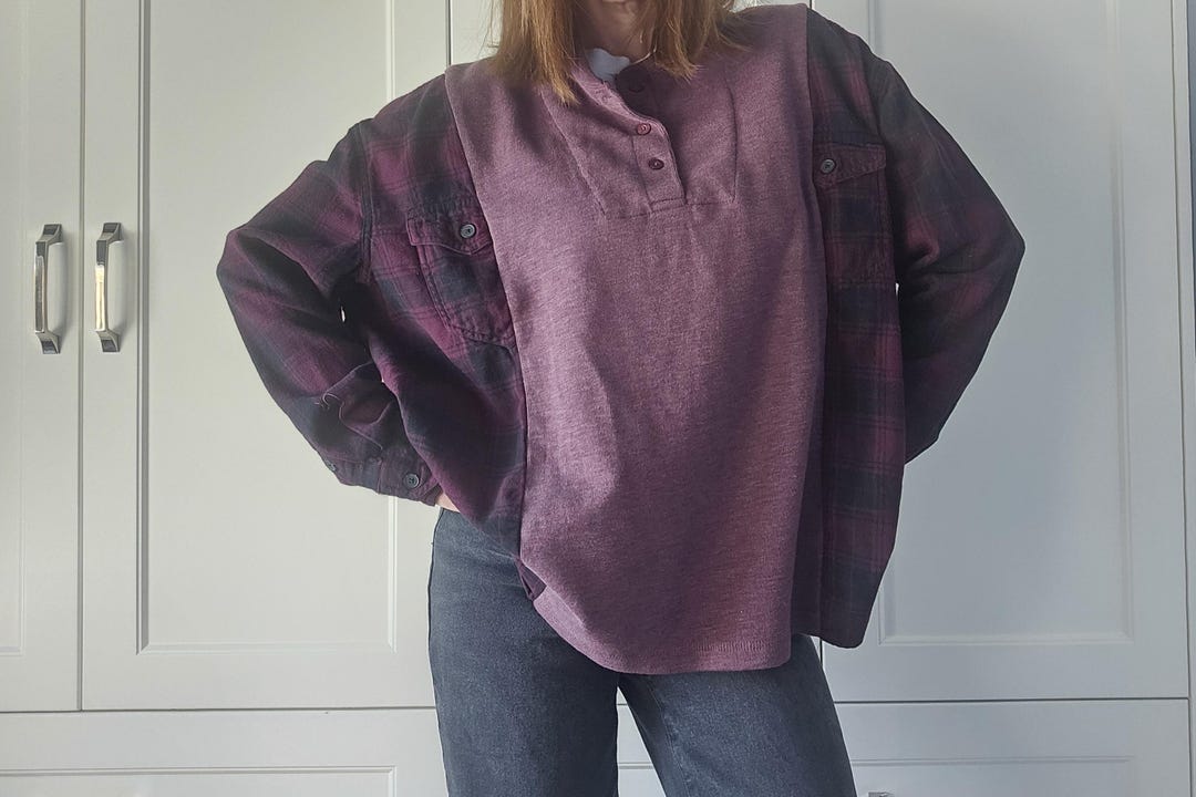 Upcycled Plaid-t. - Etsy