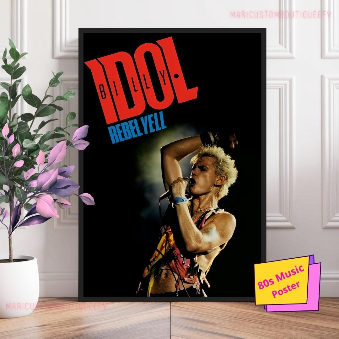 80s Rock Legend Poster | Unframed Vintage Graphic Music Art | Retro ...