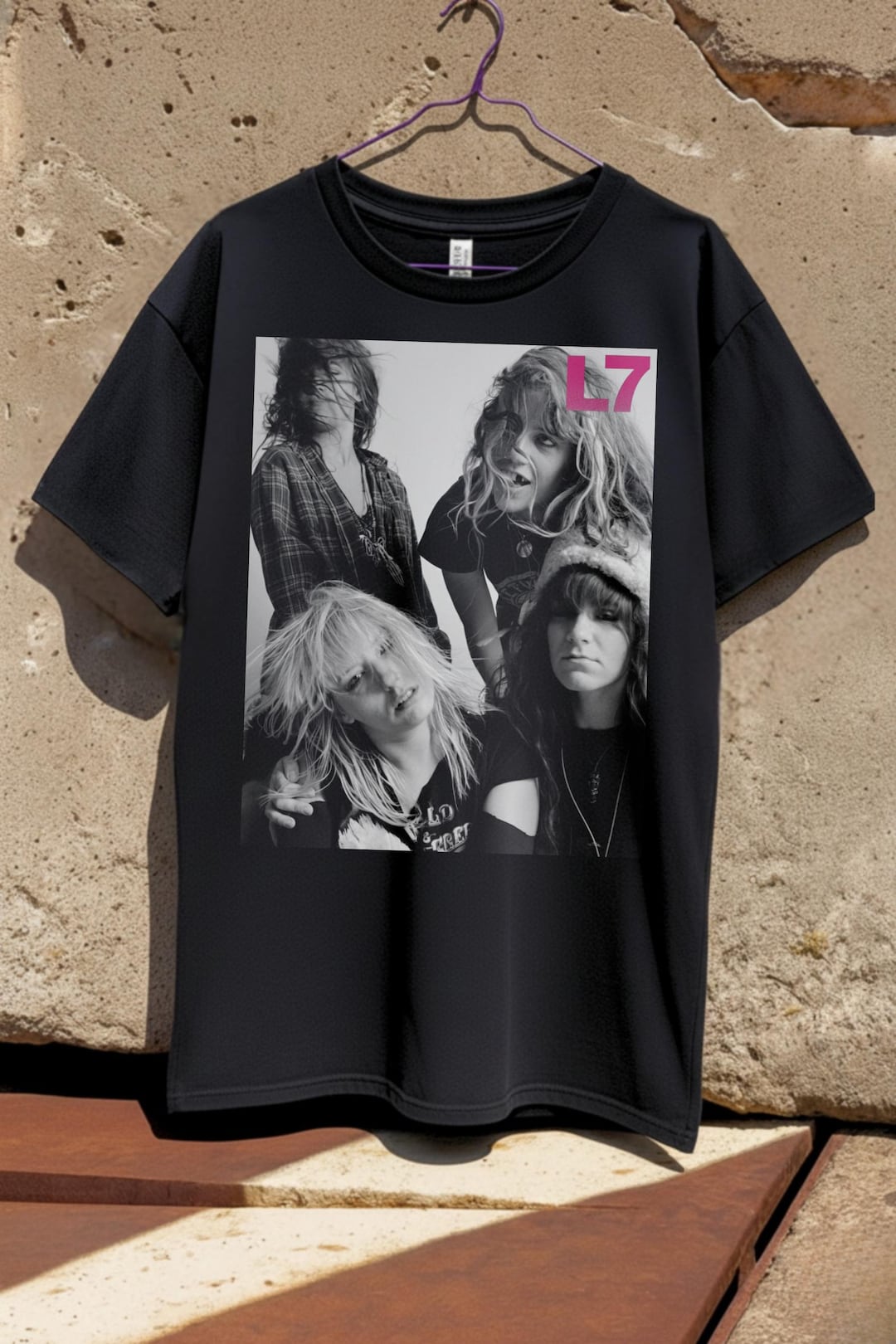 L7 Band T-shirt: Retro 90s Grunge Rock Graphic Tee - Etsy