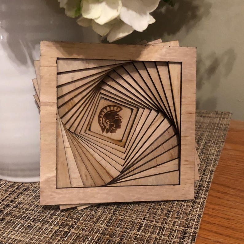 Custom 3D Spiral Logo Sign, Personalized Wooden Sign, Unique Rotating ...