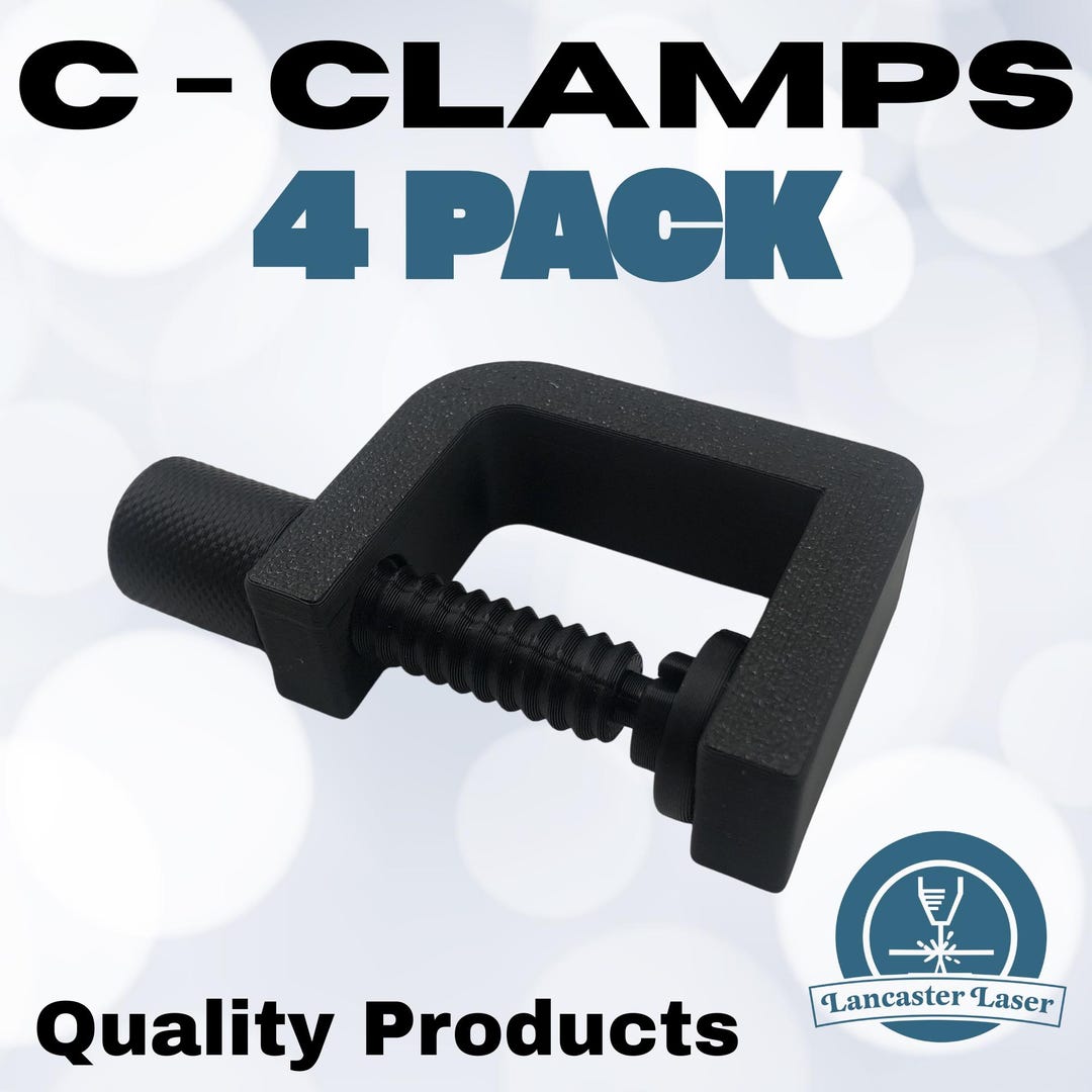 3D Printed C-clamps 4-pack: Strong Plastic Fasteners, Garage & Workshop ...