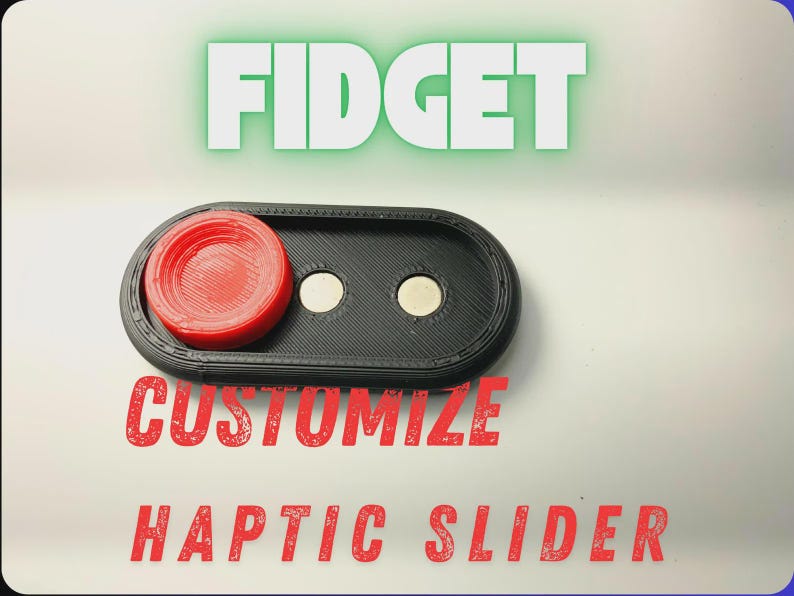 3D Printed Magnetic Fidget Slider: Custom Sensory Desk Toy - Etsy