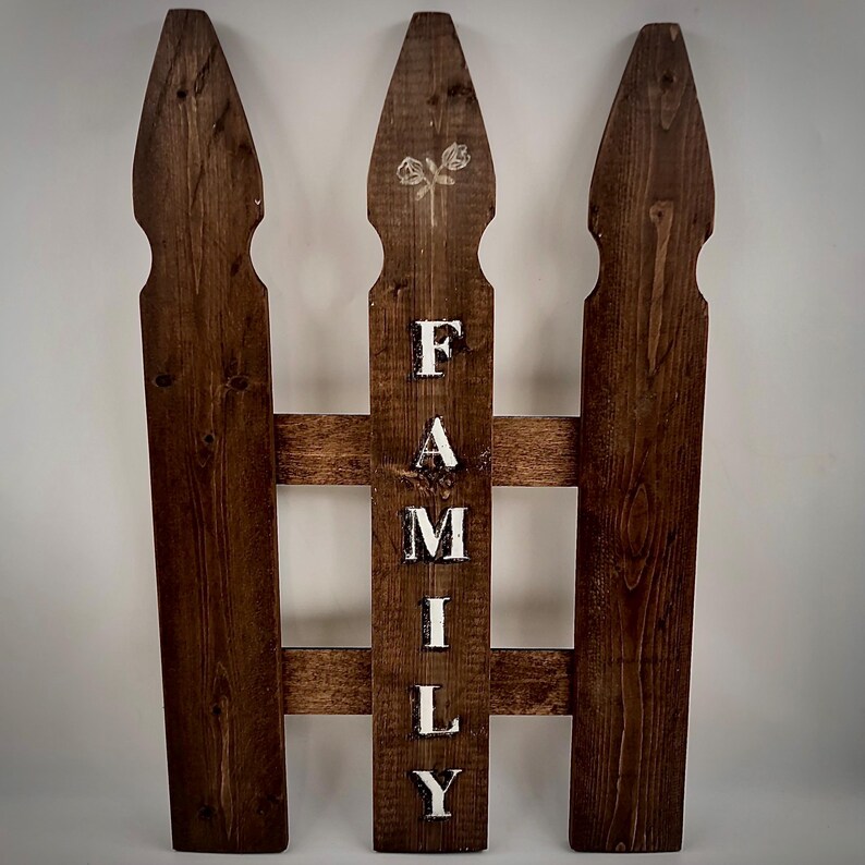 Personalized 3-post Fence Sign – Custom Family Name Sign – Indoor ...