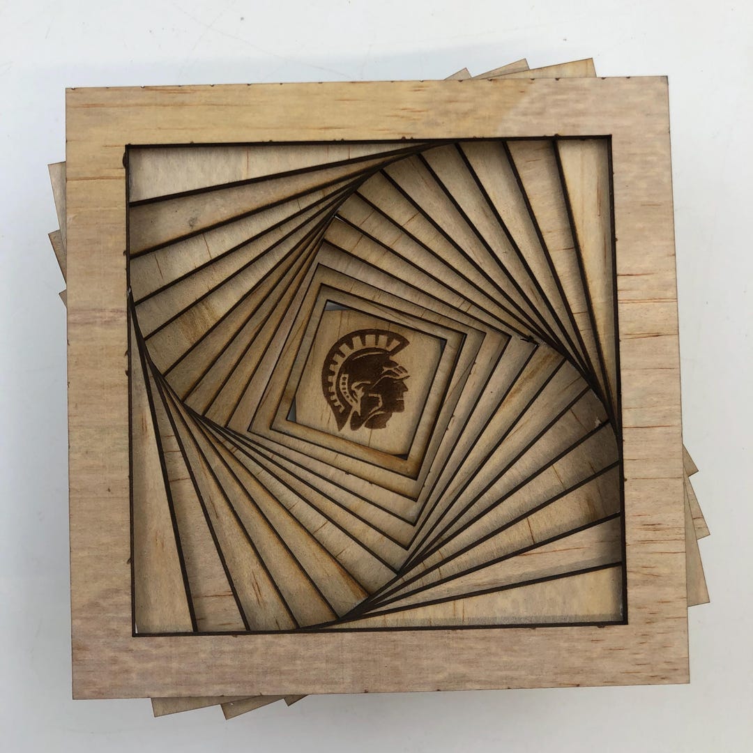 Custom 3D Spiral Logo Sign, Personalized Wooden Sign, Unique Rotating ...