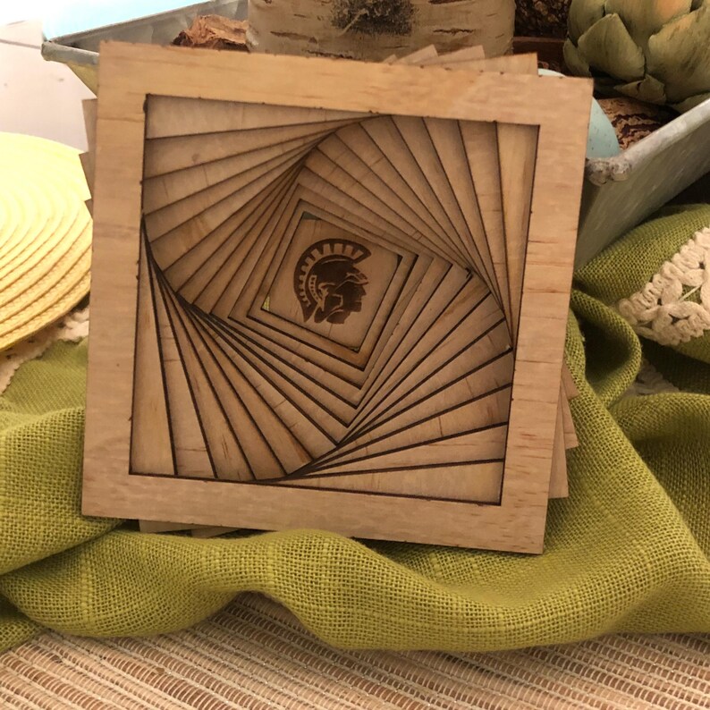 Custom 3D Spiral Logo Sign, Personalized Wooden Sign, Unique Rotating ...