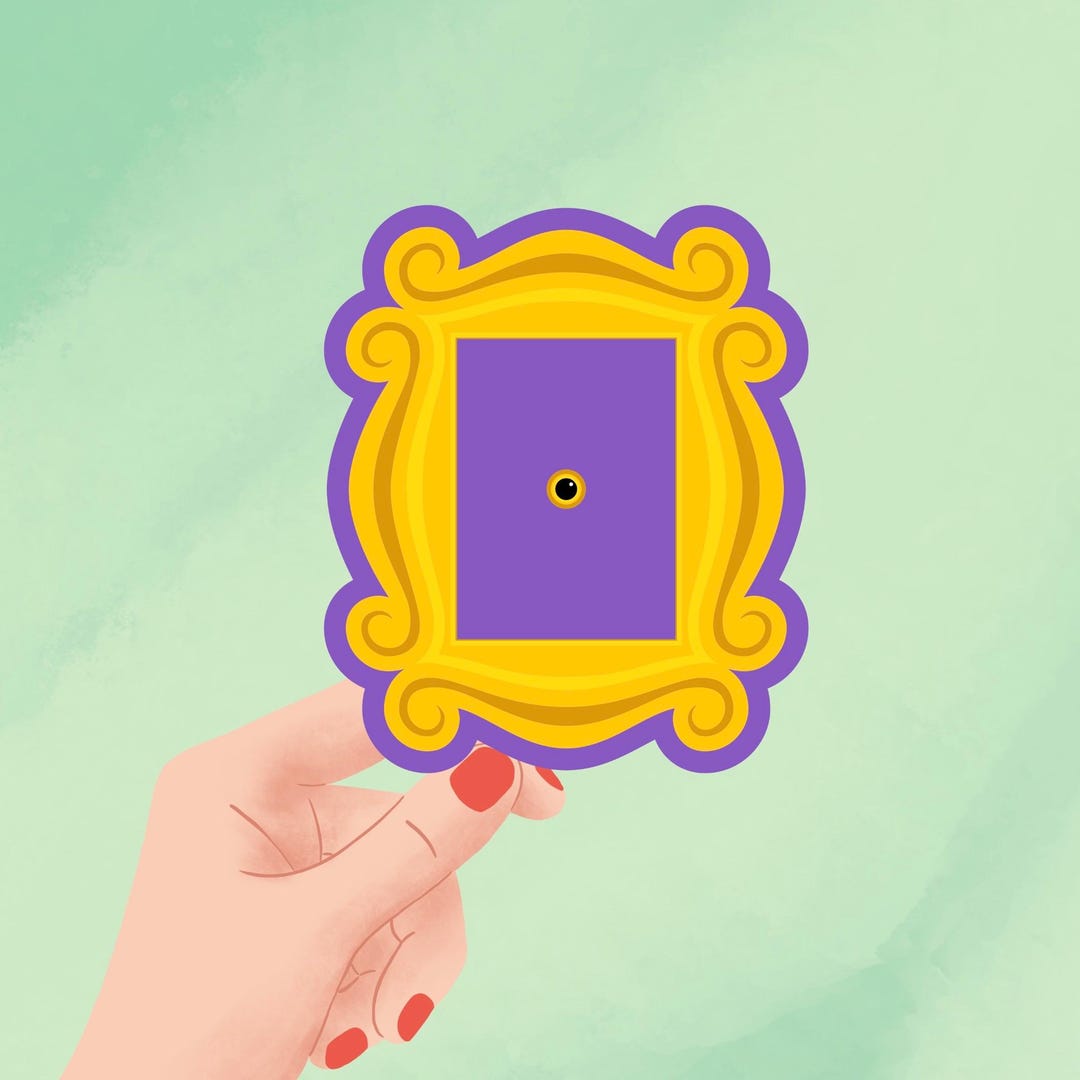 FRIENDS Yellow Frame Holographic Sticker: Waterproof Vinyl Decal - Etsy